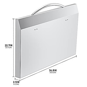 Stanbroil 36 Inch Stainless Steel Flat Top Grill Cover with Handle for Blackstone 36”Front or Rear Grease Griddle and Other Similar Grills