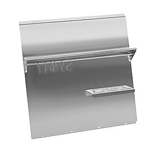Range Backsplash - Stainless Steel Range Backsplash w/Shelf Splash Plate for Range Hoods Built-in Storage Shelf Hanging Rack Wall Shield Commercial grade 30 * 30.7 Inch