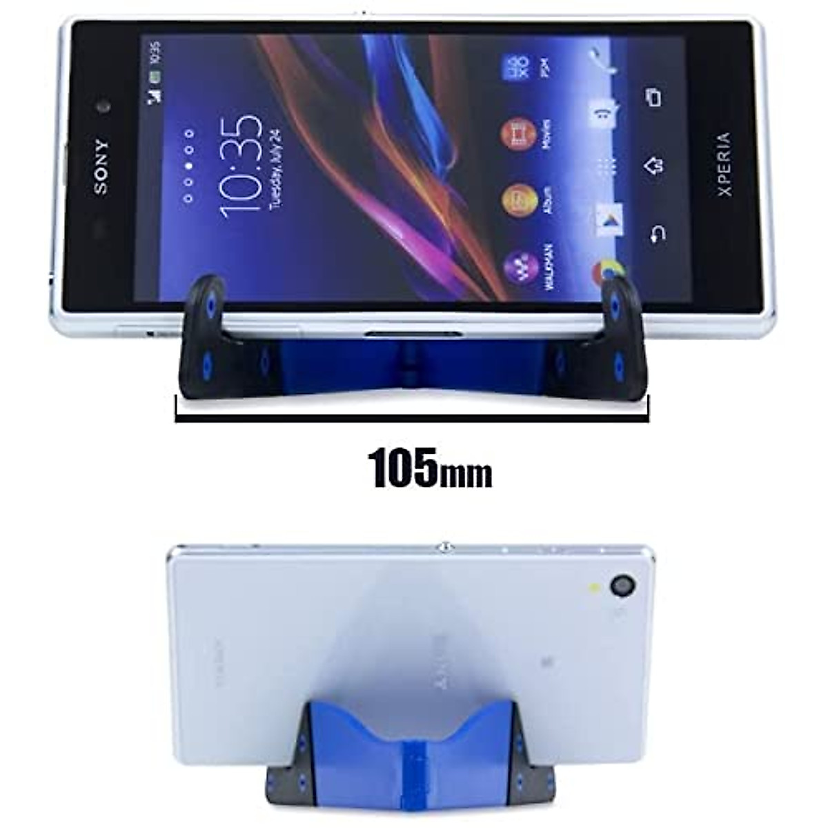 Eeejumpe Smart Phone and Tablet Stand - Foldable Vertical and Horizontal Mount for iPhone / iPad / Samsung Galaxy / HTC One and all Mobile Phones Blue