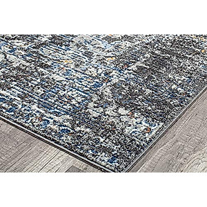 Rugs America Preston PS35A Shadow Bay Blossom Transitional Vintage Area Rug, 8'0"X10'0"