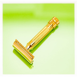 Merkur Classic 2-Piece Double Edge Safety Razor Gold Plated, 1 Count