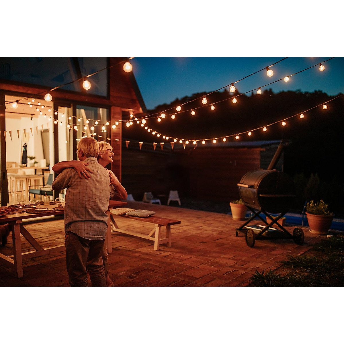 Spacelumen 2200K G40 LED Light Bulbs Replacement, 1W E12/C7 Screw Base Socket Glass Globe Warm White Light Bulbs for Indoor Outdoor String Lights 25 Pack