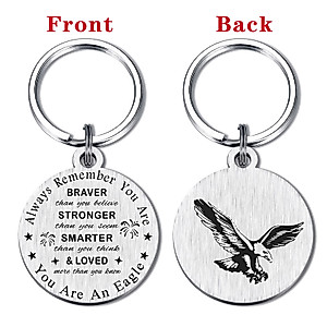 SOUSYOKYO American Eagle Gifts, Eagel Keychain, Eagles Gifts for Men Women Teenage Boys Girl Valentines Day, Eagles Stuff Keepsake Decorations