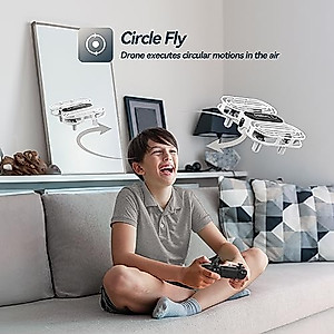 DEERC D11 Drone for Kids, Kids Drone with Circle Fly, 3D Flips, 3 Speeds, and 2 Rechargeable Batteries for 16 mins, Gifts Toys for Boys and Girls