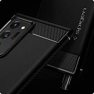 Spigen Rugged Armor Designed for Samsung Galaxy Note 20 Ultra 5G Case (2020) - Matte Black