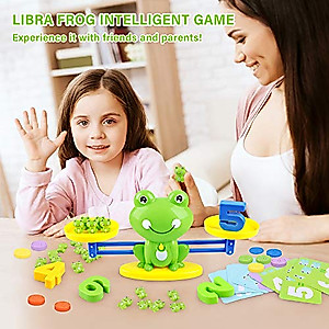 STREET WALK Frog Balance Counting Toys Cool Math Games,Fun Interactive Children's Birthday Gifts,STEM Learning Education Kids Preschool Toys for Boys Girls Age 3 4 5 6 7 8