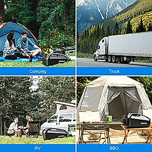 EENOUR QN750 Portable Air Conditioner,2900BTU Portable AC Unit,Dual Hose System,61~86°F,250W Low Power Consumption with 24V DC,3 Wind Speed,for Camping RV Truck Van Tent Outdoor Indoor