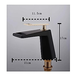 Single Lever Faucet Black and White Bathroom Basin Faucet Hollow Shape Bathtub Waterfall Faucet,Kitchen Sink Faucet