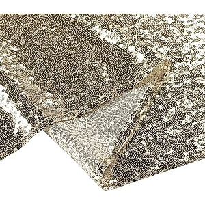 TCBESTO Champagne Gold Sequin Backdrop Curtains Glitter Drapes 2FT x 8FT 2 Panels for Wedding Birthday Party Decorations Bridal Baby Shower Party Supplies Sparkly Photography Background