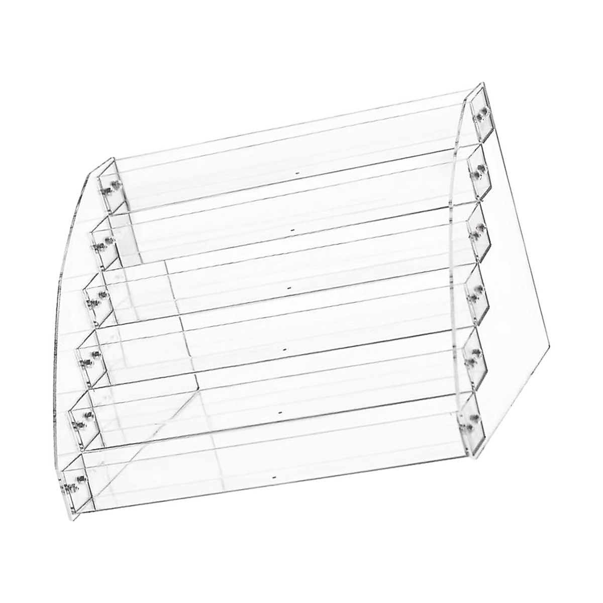 Luwecf Acrylic Business Card Holder Display Stand Display Shelf Transparent Name Cards Holder Desktop Dispenser for Greeting Cards , 6 Tier