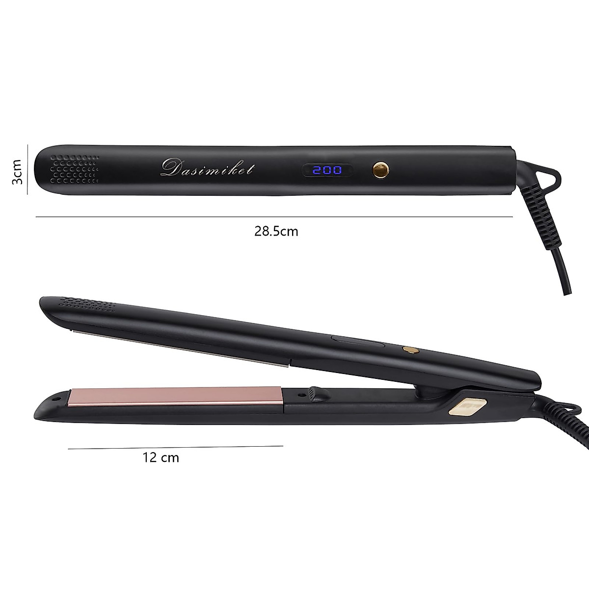 xtava Pro Satin Infrared Flat Iron with Tourmaline Ceramic Plates
