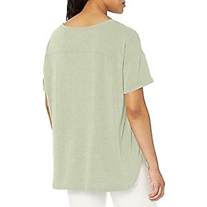 Amazon Essentials Women's Studio Relaxed-Fit Lightweight Crewneck T-Shirt (Available in Plus Size), Light Green, X-Large