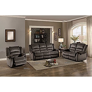Homelegance Jarita Reclining Loveseat Polyester Fabric Cover, Chocolate