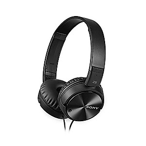Sony MDR-ZX110NC Extra Bass Noise-Cancelling Headphones with Neodymium Magnets & 30mm Drivers, Black (Renewed)
