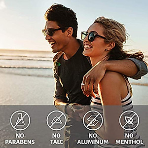 Chassis Ice Premium Natural Body Powder for Men, Anti-Chafing Powder with Odor-Absorbing Formula, Cooling Powder Free of Talc, Aluminum, Menthol, and Parabens, Original Fresh Scent