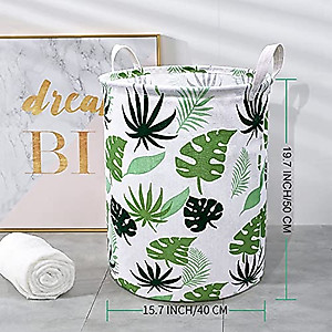 MHB Laundry Basket, Nursery Hamper, Canvas Foldable with Waterproof PE Coating, Large Storage Baskets for Kids Boy and Girl, Office, Bedroom, Clothes, Toys (Bear)