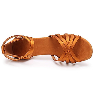 Women's Satin Latin Dance Shoes Salsa Tango Rumba ChaCha Bachata Performance Ballroom Dance Dancing Shoes