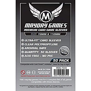 Mayday Games Lost Cities Sleeves (70x110mm) - 50 Premium Sleeves