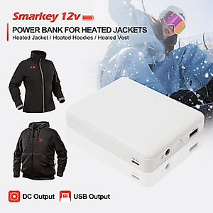 Smarkey 12v Heated Jacket Battery and Charger for Milwaukee, Dewalt, Snap-on, Metabo, Craftsman, AEG, Ryobi, Rigid Replacement (3000mAh)