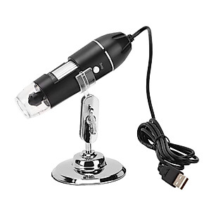 Digital Microscope Handheld Portable USB Microscope Camera with 8 LED Lights for Home, Clear Observation, Metal Bracket, Long Endurance, Portable, Widely Applicable