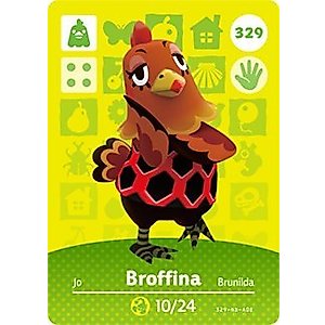 Broffina - Nintendo Animal Crossing Happy Home Designer Series 4 Amiibo Card - 329