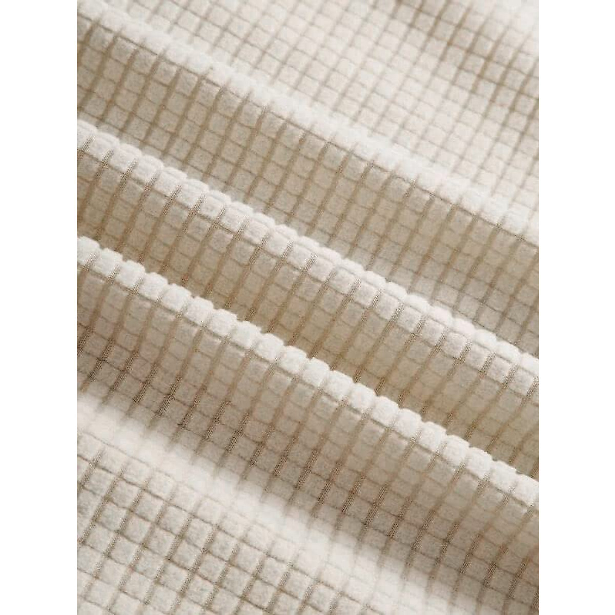 ZAFUL Men's Retro Short Sleeve Corduroy Shirt Casual Button Down Shirts White M