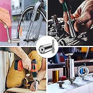 Universal Socket, Christmas Gifts, Self-adjusting Socket 1/4'' - 3/4'' 7mm-19mm, Adapter Socket for Wrench Ratchet & Power Drill, Super Grip Socket, Christmas Stocking Stuffers Tools Gifts for Men Dad