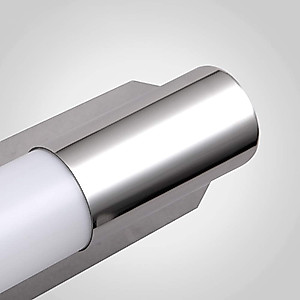 LITFAD LED Under Cabinet Lighting Mirror Bathroom Vanity Lights Waterproof Fog Lamp Stainless Steel Tube LED Vanity 22.83" Long 12W Simple Wall Light Modern Linear Vanity Closet Light White Light