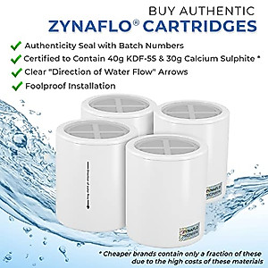 [4-Pack] ZYNAFLO Shower Filter Replacement Cartridge