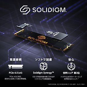 Solidyme Solidigm Internal SSD P44 Pro Reading Speed: 7GB/s (max), High Speed NVMe, PS5 Compatible, 512GB / (SSDPFKKW512H7X1/A) Domestic Regular Distribution