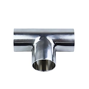 C'EsTBon 16/19/22/25/28/32/38/45/51/63/76/102mm Pipe OD Butt Weld Tee 3 Way Connector Sanitary Pipe Fitting SUS304 Stainless Homebrew Joyous (Size : 51mm Pipe OD)