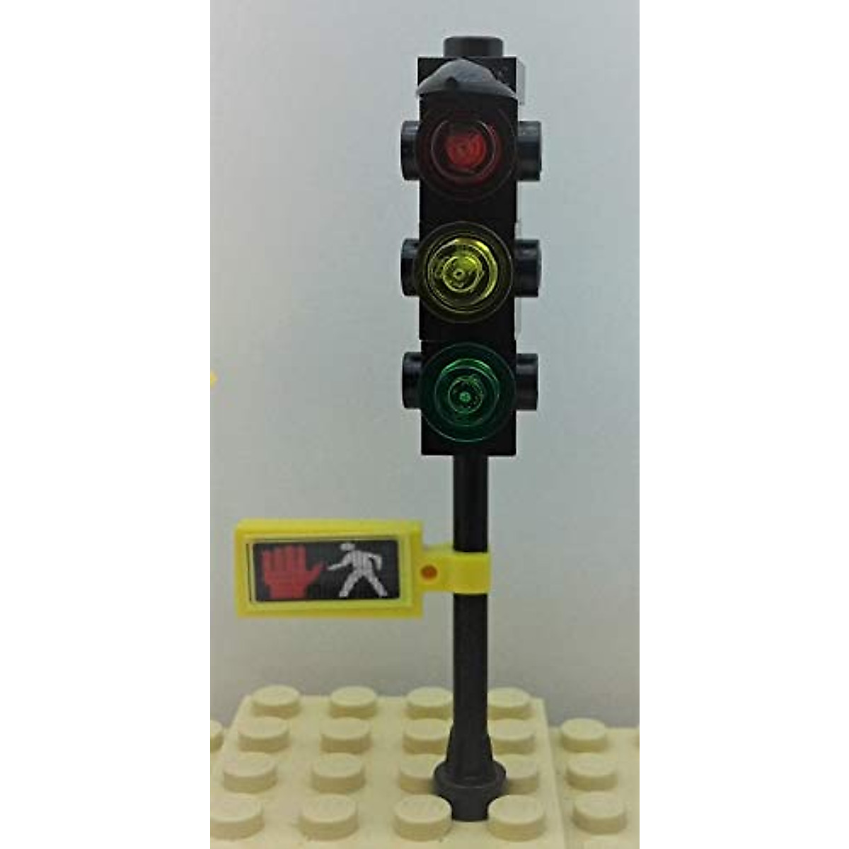 Road Signs & Traffic Lights Building Bricks Play Set Toys Living Traffic Toy Signs for Kids-Building Toys City Street Village, 7 Piece Educational Learning Gift