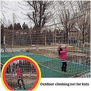 EkiDaz HXRW Rope Net Climbing Net for Kids Protective Safety Net Portable Rope Net for Outdoor Treehouse Playground Playground Sets for Backyards (Size : 4 * 7m(12.12 * 21.21ft))