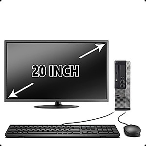 Dell Optiplex 990 SFF PC, Intel Core i5 3.1GHz, 8GB RAM, 1TB HDD, Keyboard & Mouse, Wi-Fi, 19" LCD Monitor, DVD-RW, Windows 10 (Renewed)