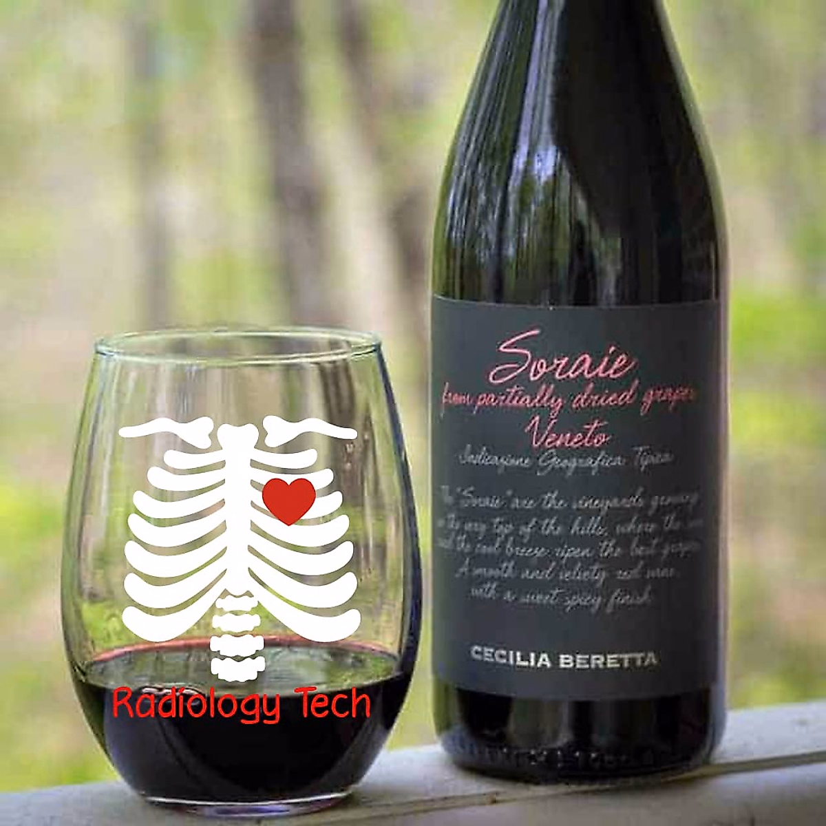 AGMDESIGN Funny Two Sided Good Day Bad Day Don't Even Ask Radiology Tech Wine Glass, Gift for Doctor, Medicine, Assistant, Physician, Nurse, Students, Graduation Gifts for Men Women