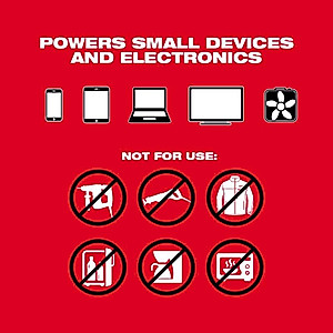 MilwaukeeTool 2846 50 M18 18 Volt 175 Watt Lithium Ion Powered Compact Inverter with 5.0 Ah Battery