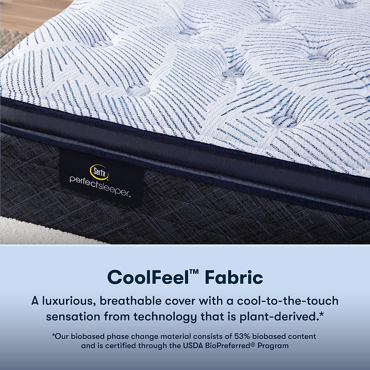 Serta Perfect Sleeper Enhanced 14.5" California King Mattress - Plush Pillow Top, Cooling Gel Memory Foam, Pocket Innersprings for Motion Isolation, Edge Support, CertiPUR-US Certified - Nurture Night