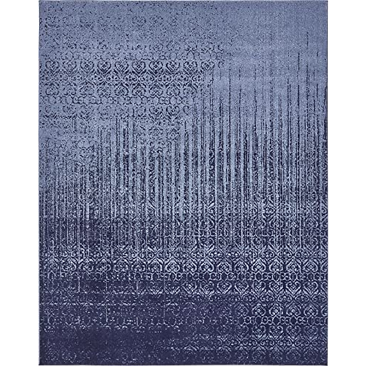 Unique Loom Del Mar Collection Area Rug - Jennifer (7' 10" x 10' Rectangle, Blue/ Navy Blue)