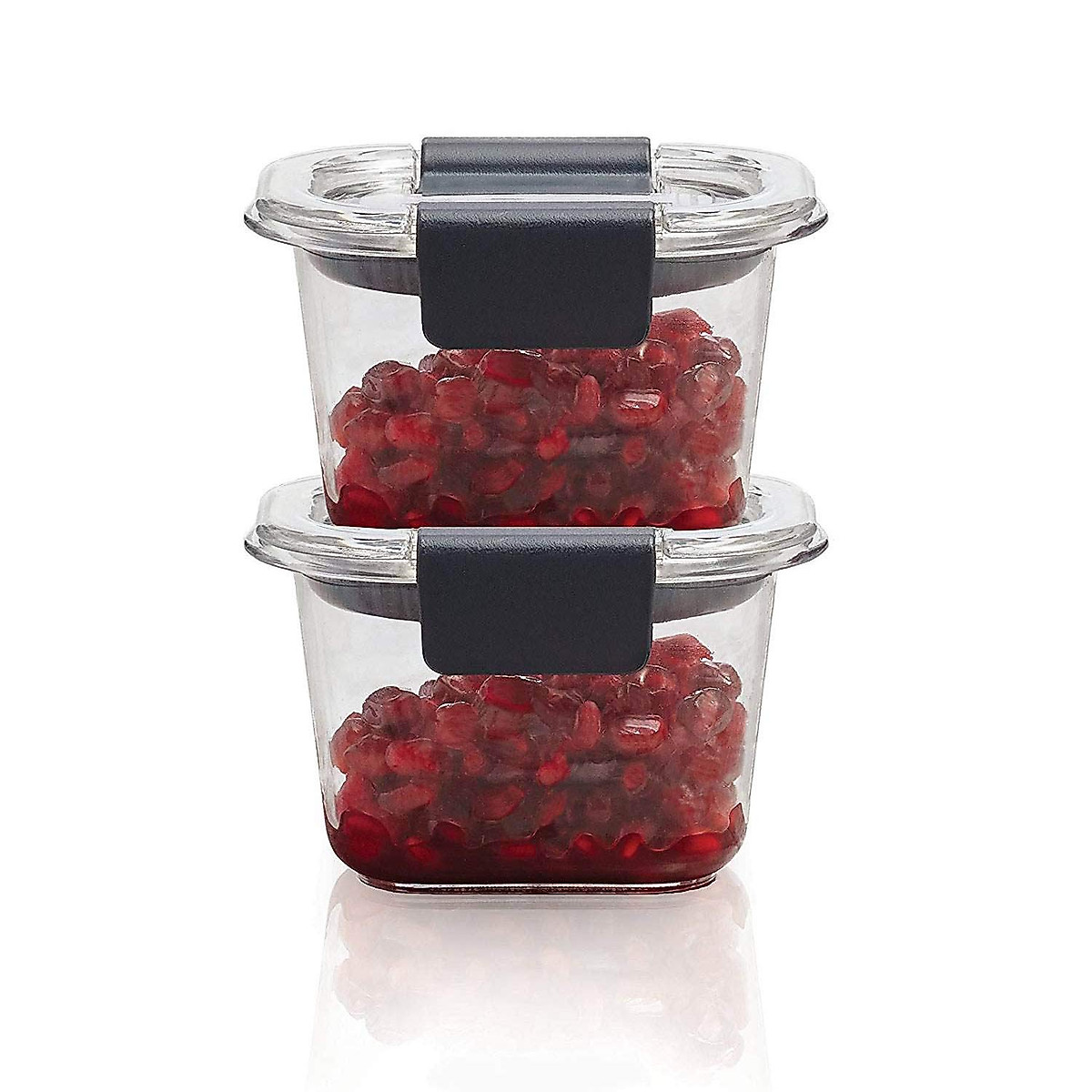 Rubbermaid Brilliance Food Storage Container, Mini, 0.5 Cup, Clear, 2 Pack