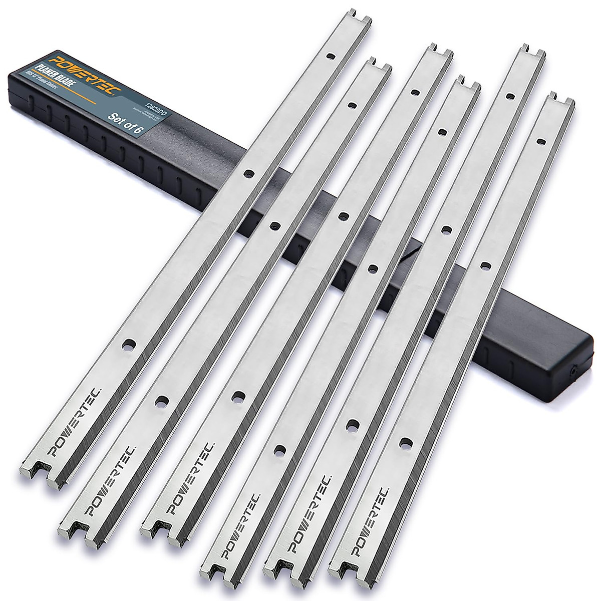 POWERTEC 13 Inch Planer Blades for Ridgid R4330, R4331, TP1300LS Planer, Replacement for AC20502 Planer Knives, Set of 6 (12828DDV)