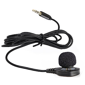 Movo LV-M5 Pin-On Lavalier Microphone for Crisp Audio Capture - Compatible with Cameras, Camcorders, and Recorders with 3.5mm TRS Connector - Pin Mic for Video Recording