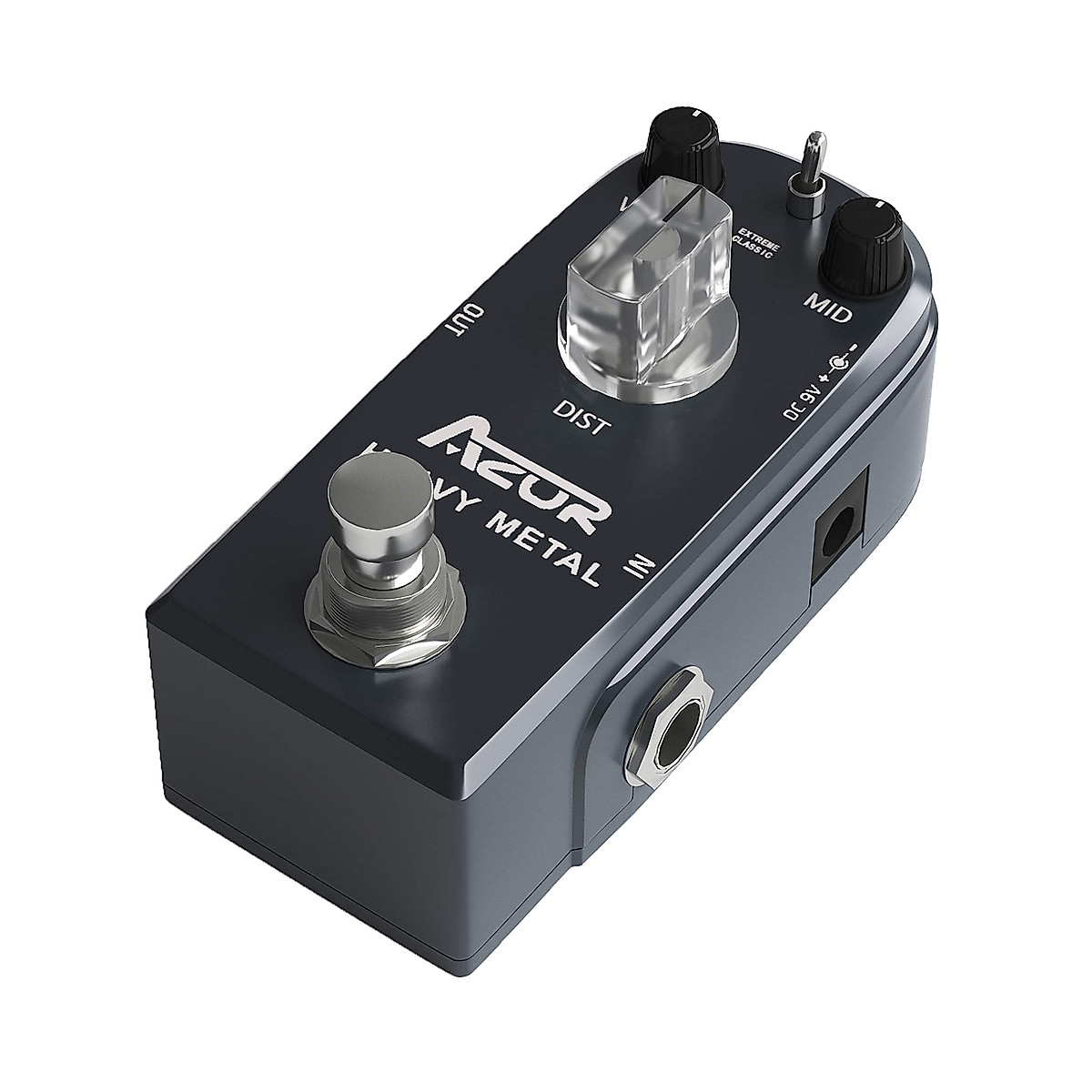 AZOR Pedal Power Adapter with Heavy Metal Distortion Guitar Effects Pedal 3 Modes Controls