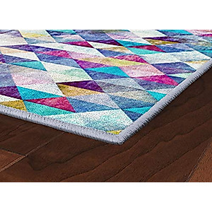 Brumlow MILLS Britta Washable Indoor or Outdoor Rug for Living or Dining Room, Bedroom and Kitchen Area, 30" x 46", Purple