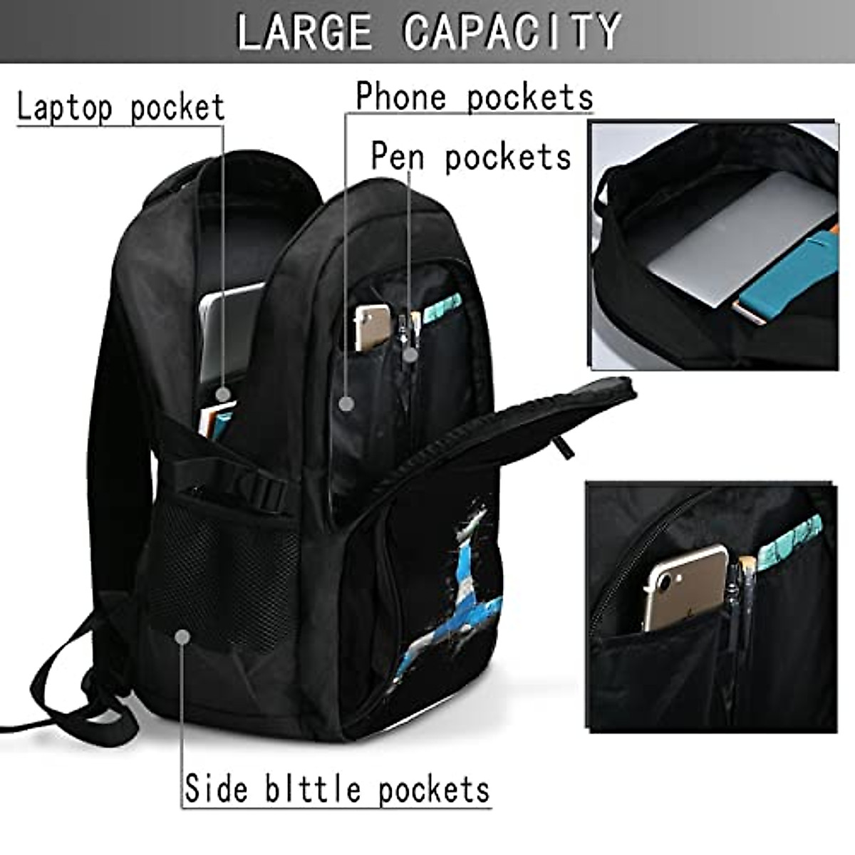 Luja Dling Ronaldo #7 Cr7 Adult Backpacks Bag Laptop Bag Bookbag Usb Backpack 17 Inch For Daily