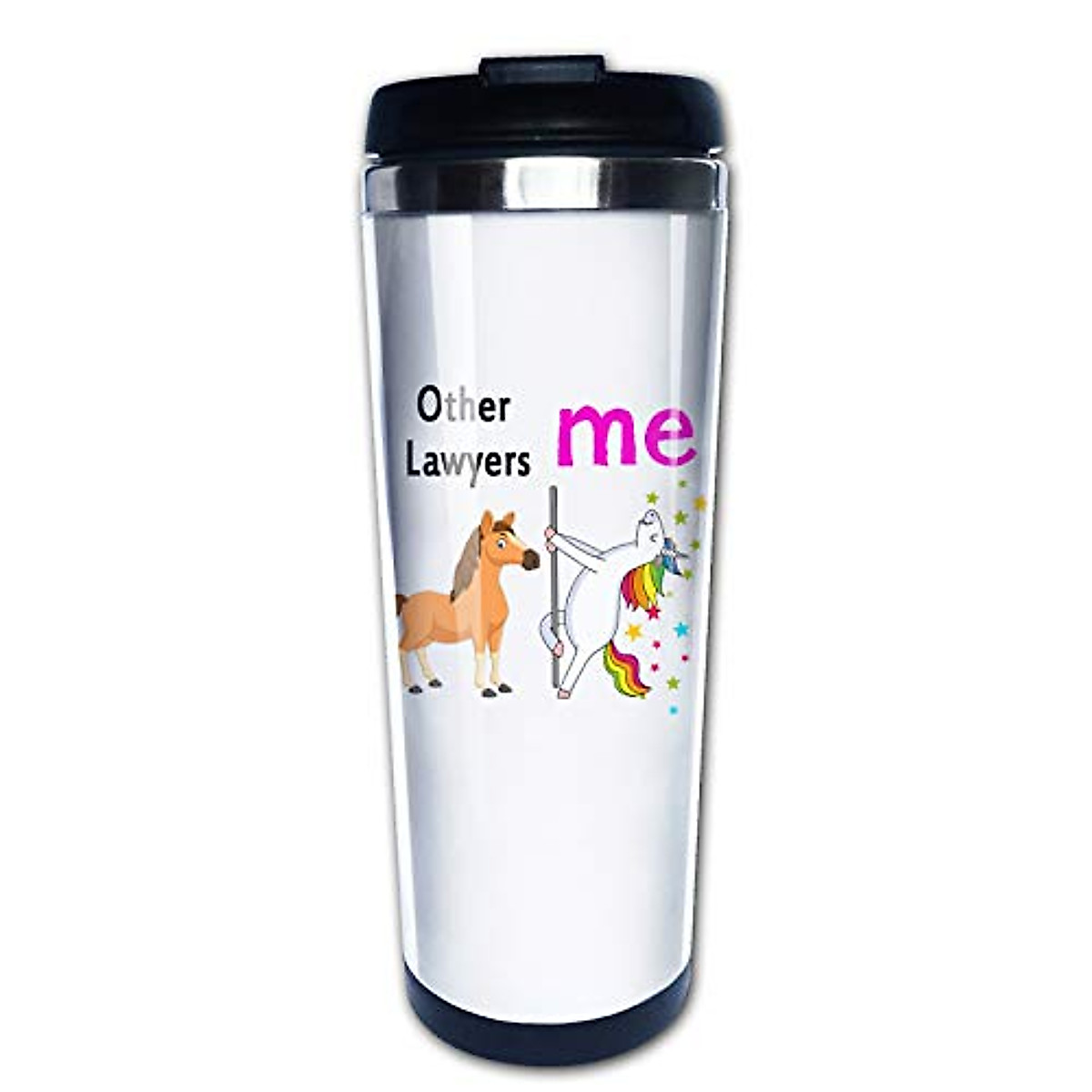 Funny Gift for Lawyer Birthday Holiday , Other Lawyers Me Unicorn, Travel Mug Tumbler With Lids Coffee Cup Stainless Steel Water Bottle 15 oz