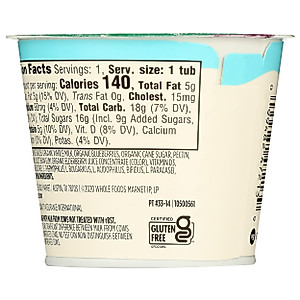 365 by Whole Foods Market, Yogurt Blueberry Organic, 5.3 Ounce