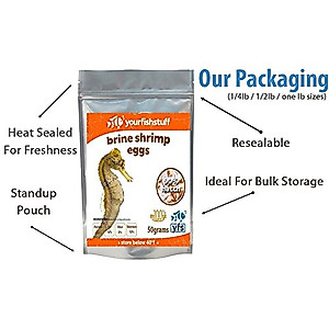 Brine Shrimp Eggs 50 Gramm (Artemia Cysts) of 90% Hatch Rate Fish Food