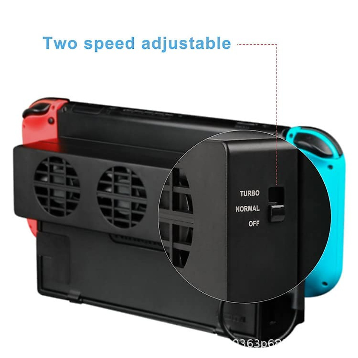 Bewinner Cooling Fan for Nintendo Switch, USB Cooling Fan Base Stand Dock with 3 Cooling Fans Cooler Holder Bracket for Nintendo Switch Game Console, External Cooling Fan