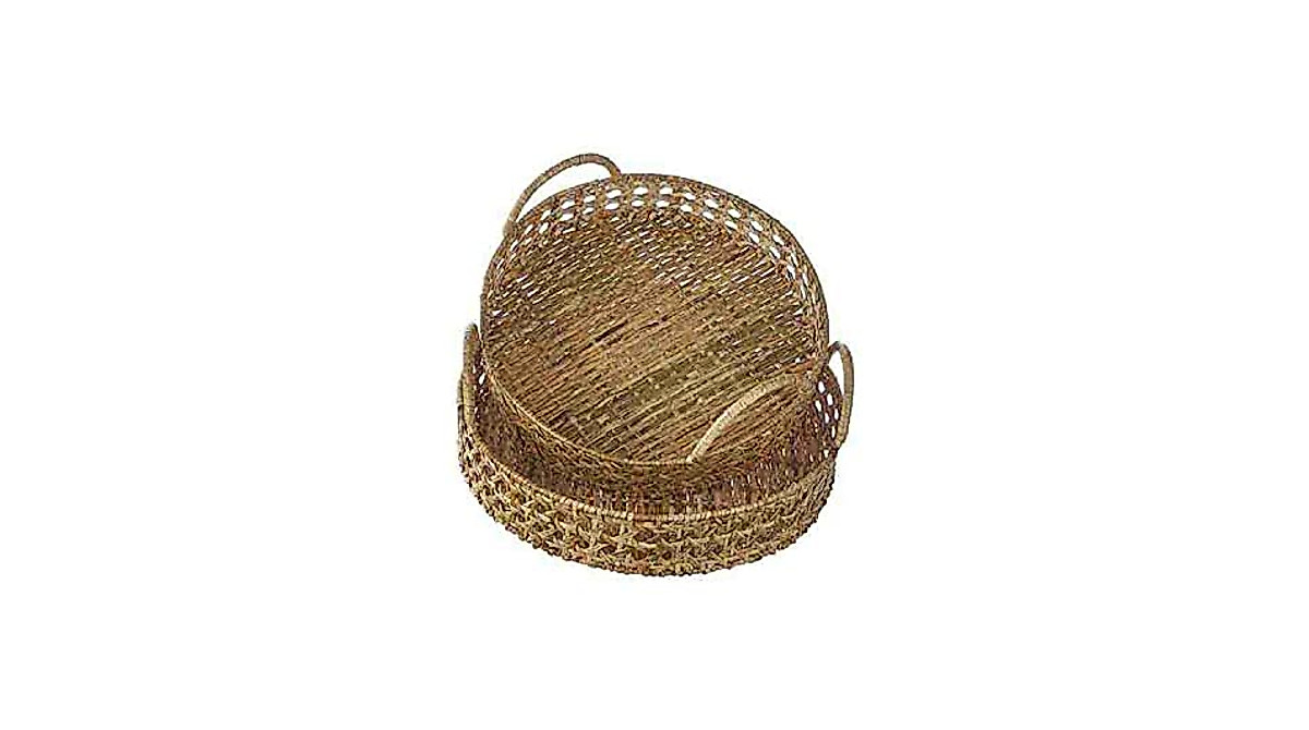 First of a Kind Rattan Tray - Hand Woven Decor