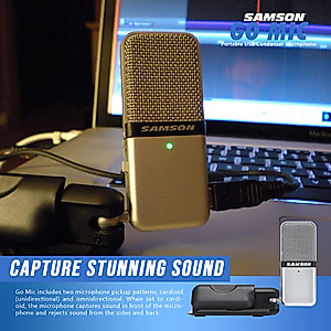 Samson Go Mic Compact USB Microphone - Plug n' Play